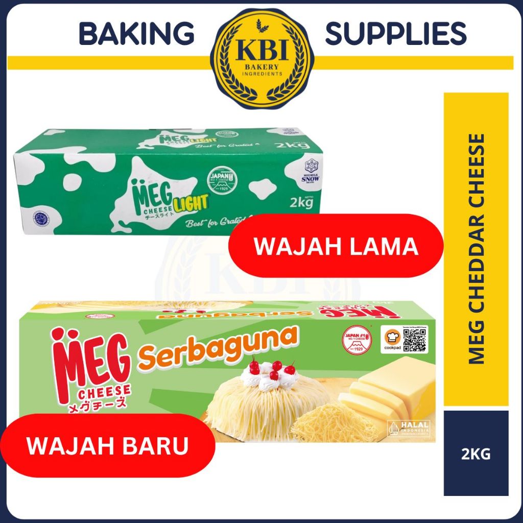 MEG CHEDDAR CHEESE LIGHT 2KG / 170G HALAL READY STOCK PROCESS CHEDDAR ...