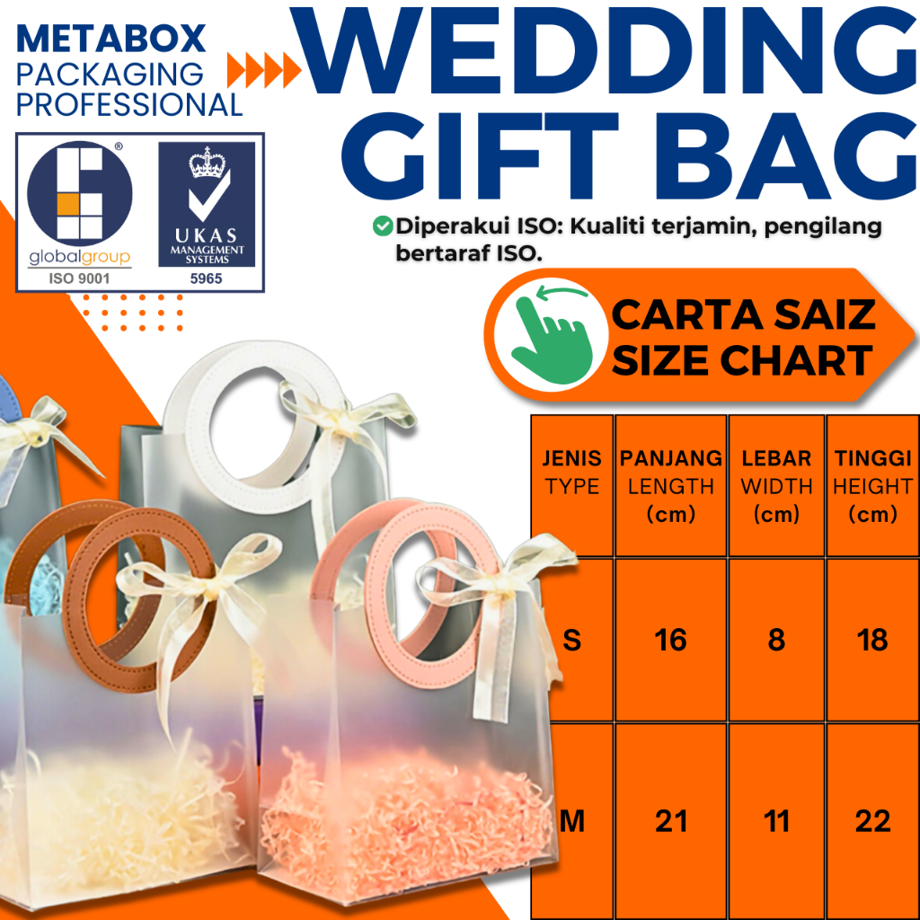 Metabox Plastic Goodies Bag Wedding Doorgift Bag Transparent Gift Bag ...