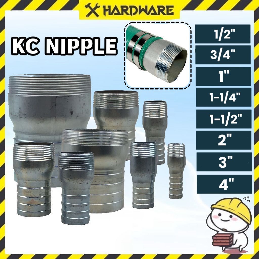 1/2”- 4" K.C.NIPPLE/GALVANIZED IRON STEEL KC NIPPLE/GI HOSE NIPPLE/HOSE ...
