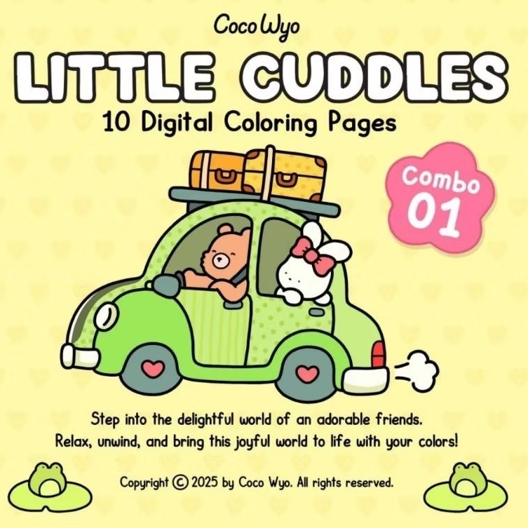 Little Cuddles Combo 1 Digital Coloring Page By Coco Wyo | Shopee Malaysia