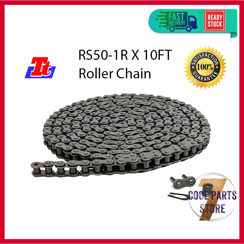 RS50-1R X 10FT Roller Chain Industrial Timing Chain 10FT (1 BOX ...