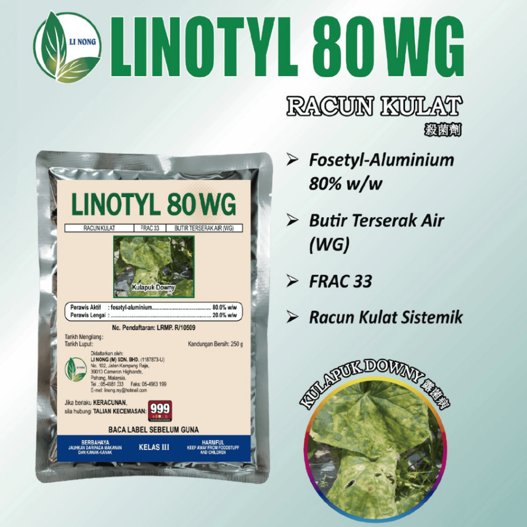 (250g) Linotyl 80WG Fosetyl / Aluminium 80% Racun Kulat Penyakit Kulat ...