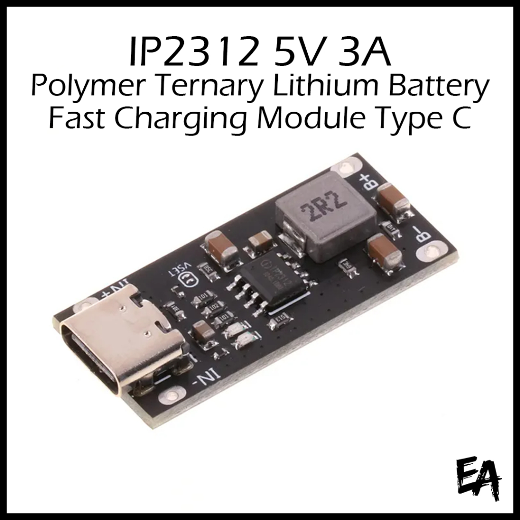 IP2312 5V 3A Polymer Ternary Lithium Battery Fast Charging Module Type C | Shopee Malaysia
