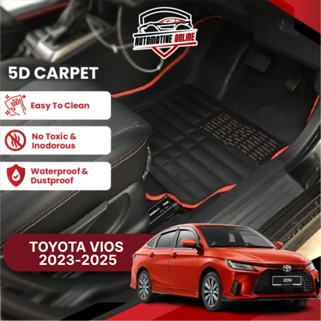 Toyota Vios 2023-2025 5D Carpet Car Mat Floor Mat OEM Karpet Car ...