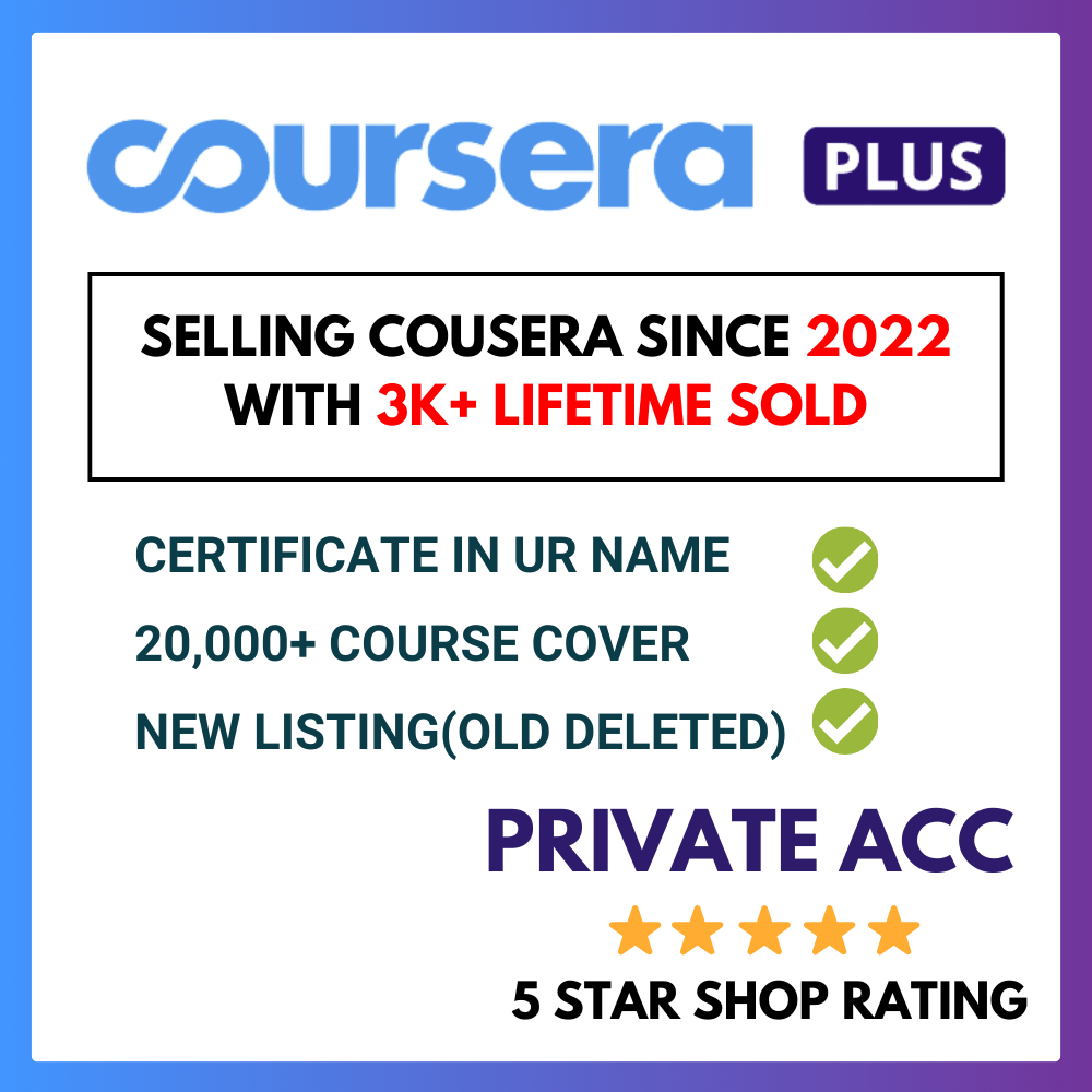 [4K+ Sold ] Coursera Plus Unlock Own Nam Cert | Shopee Malaysia