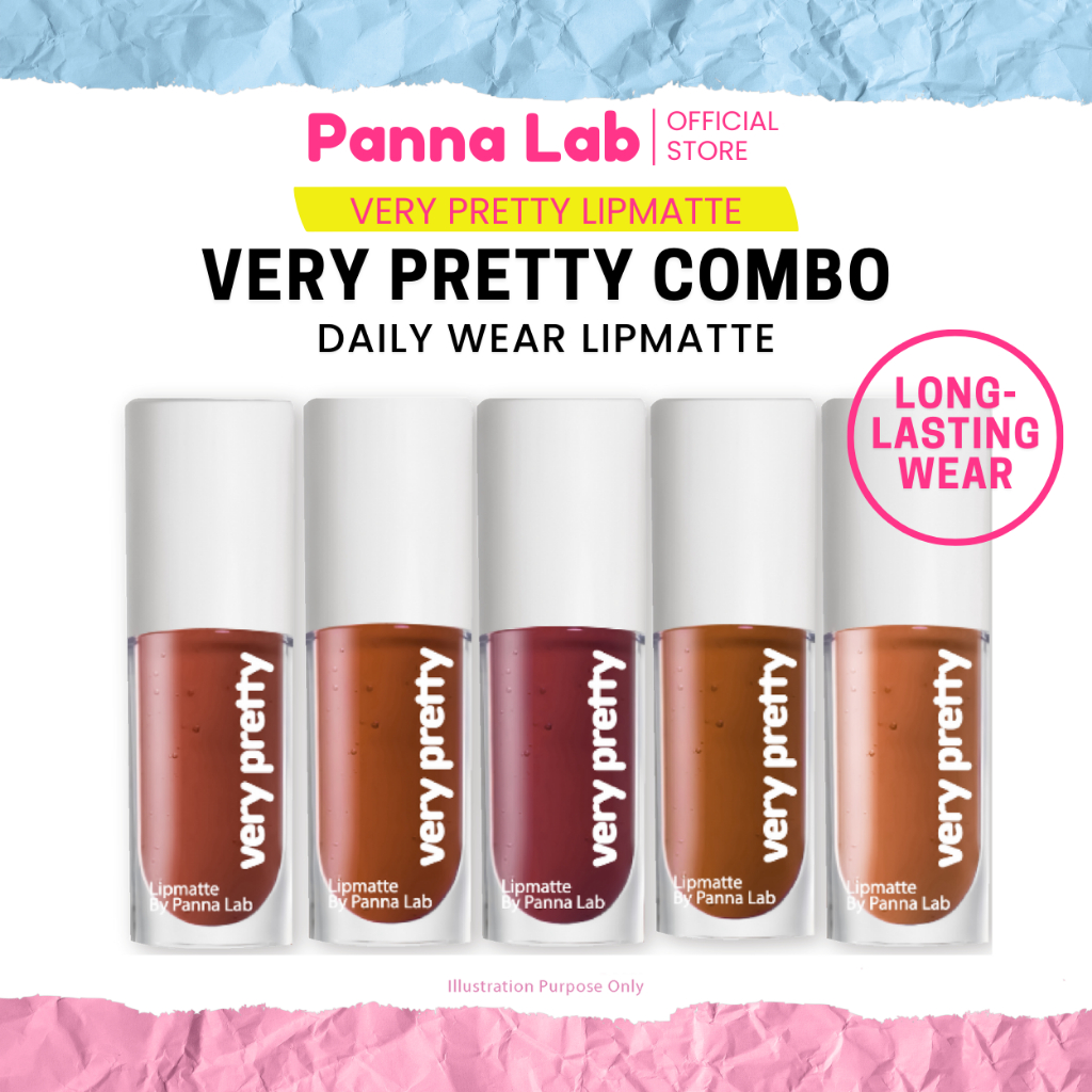 【HOT】PANNA LAB Official Very Pretty 5Colors Combo Lipstick Lipmatte ...