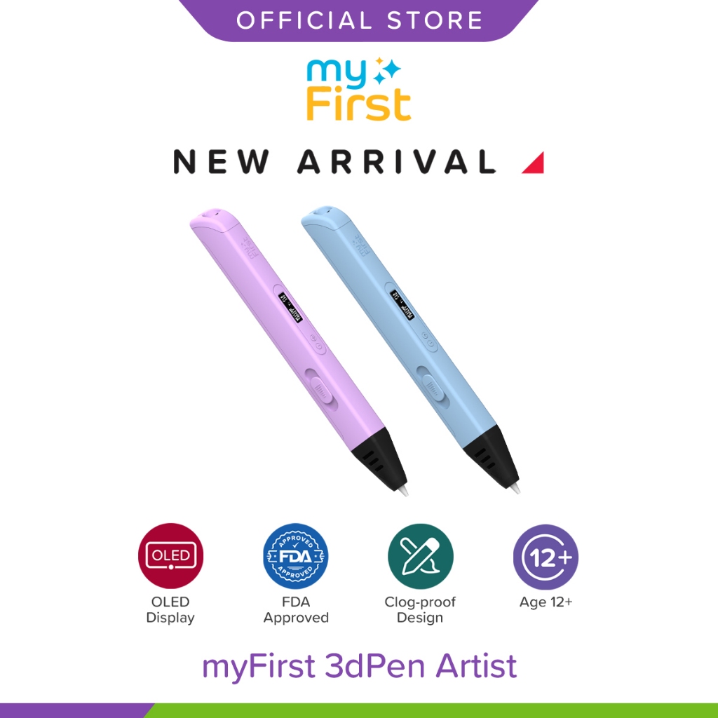 NEW ARRIVAL myFirst 3dPen Artist - Safe & Easy to Use STEM Learning 3D Pen for Kids | Shopee ...