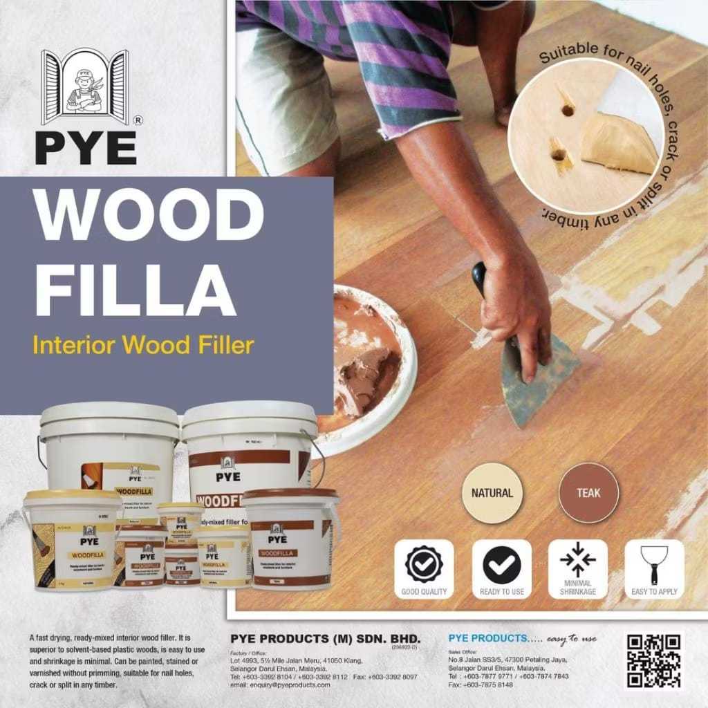 PYE PUTTYFILLA ( 5kg ) Fast Dry Filler Exterior & Interior Crack Filler ...