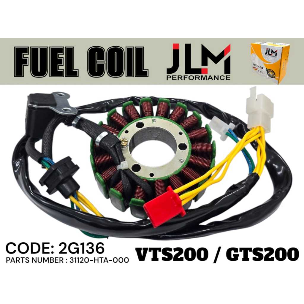 JLM SYM VTS200 STARTER COIL ASSY STARTOR FUEL MAGNET COIL FIELD COIL ...