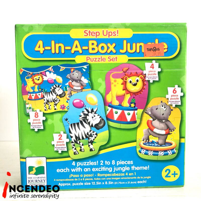 The Learning Journey 4-in-A-Box Jungle Puzzle Set | Shopee Malaysia