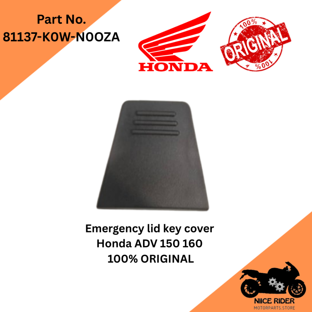 HONDA ADV 150 160 smart key emergency lid cover 100% original 81137-K0W ...