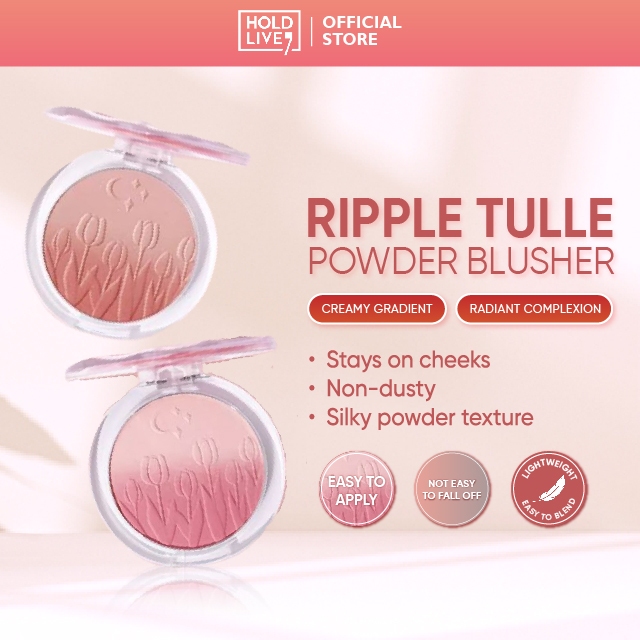 HOLD LIVE Ripple Tulle Powder Blusher Holdlive 波纹薄纱腮红 | Shopee Malaysia
