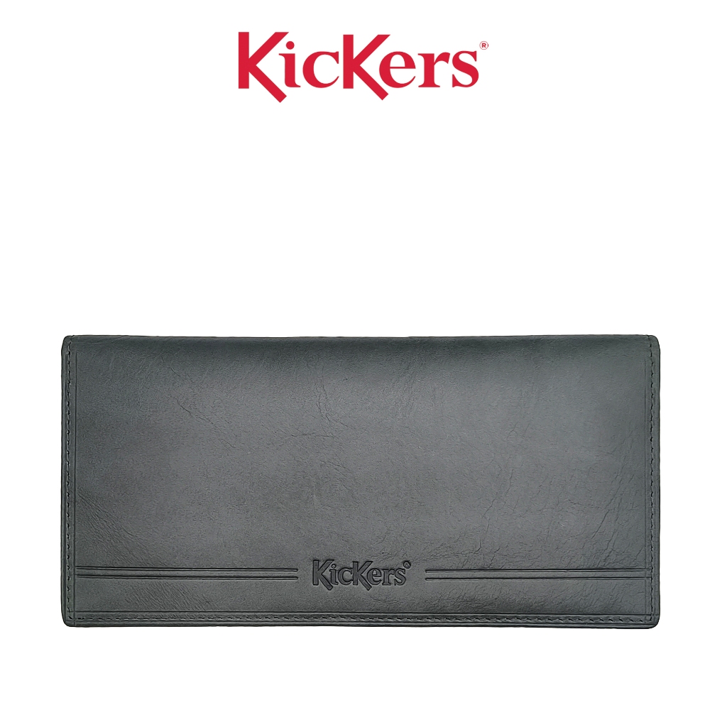 Kickers Genuine Top Grain Leather Long Bifold Wallet – Unisex Design # ...