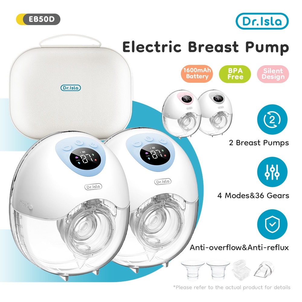 Dr.isla Electric Breast Pump 2PCS(4Modes x 36Levels)Wearable BreastPump ...
