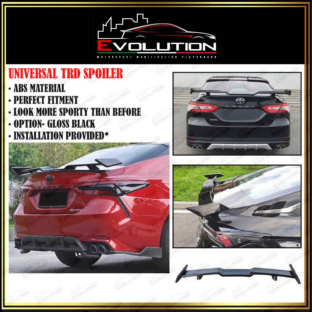 [𝗡𝗘𝗪 𝗣𝗥𝗢𝗗𝗨𝗖𝗧] TRD SPOILER UUNIVERSAL TYPE (SUITABLE FOR ALL CARS ...
