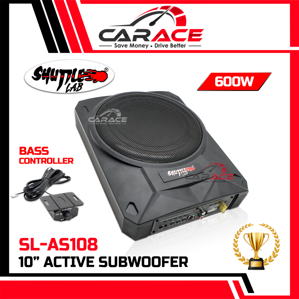 SHUTTLE LAB Subwoofer Underseat 10inch Active Subwoofer 10" Car Woofer ...