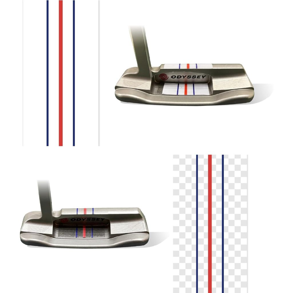 Golf Putter Alignment Stickers 2-Pack – Triple Track Guide, White ...