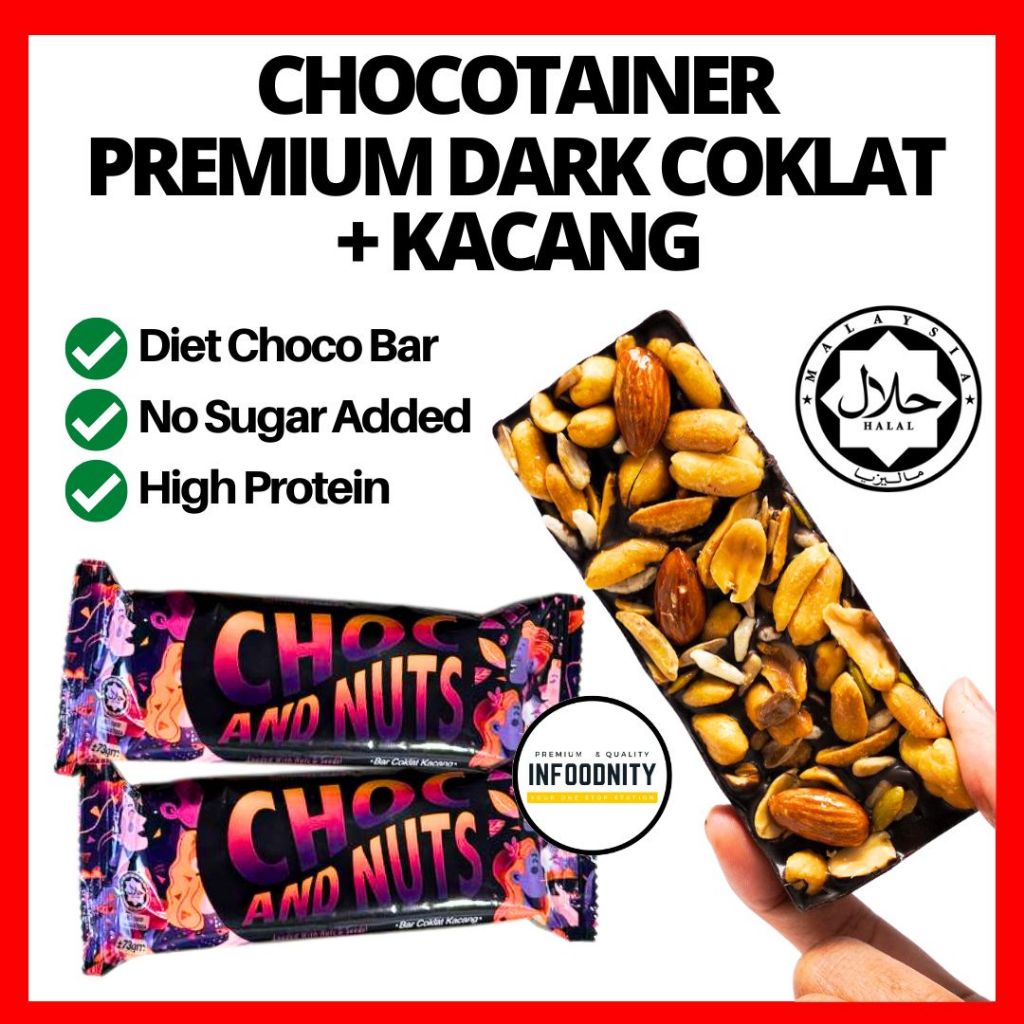 CHOCONUT CHOCOTAINER Energy Bar Nut Chocnut Chocotainer Coklat Sihat ...