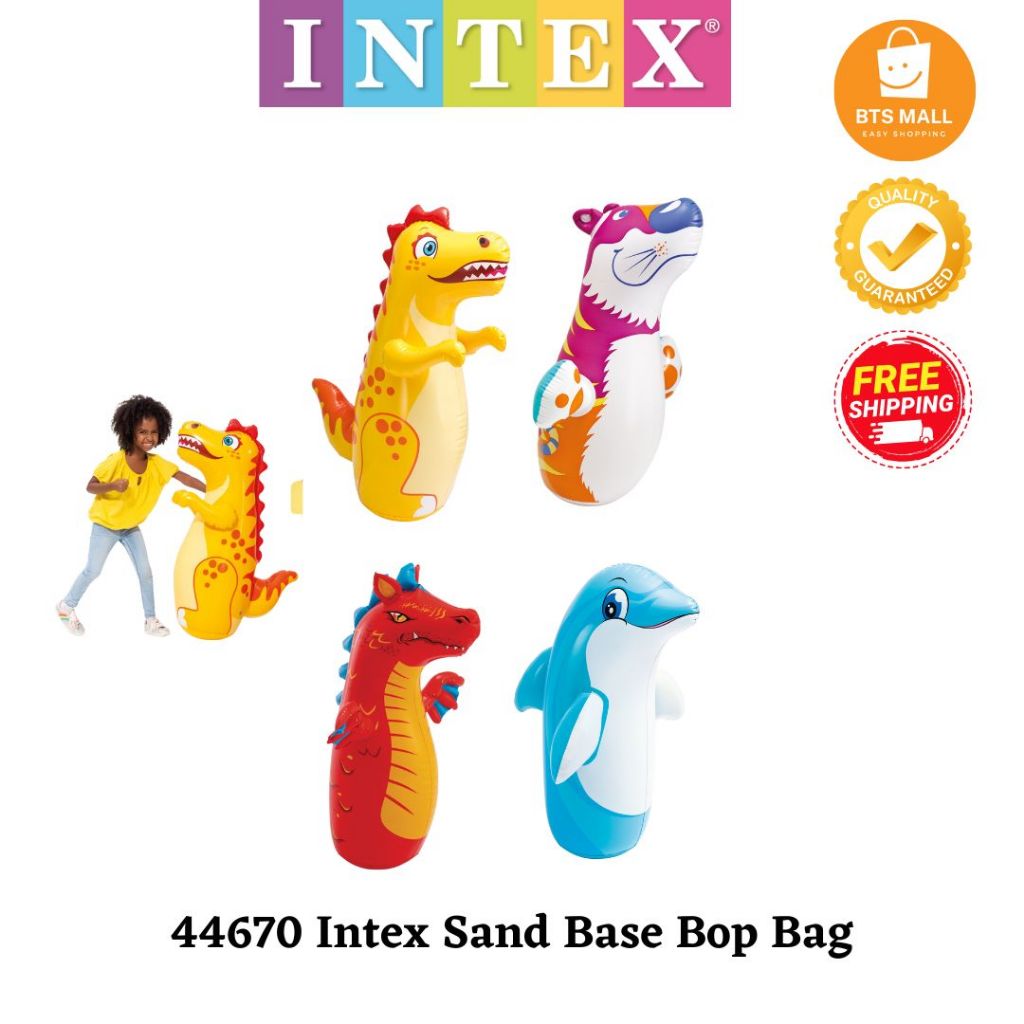 44670 - INTEX 3D Bop Bag-SAND BASED (Dolphin, Tiger, Dragon & Dinosaur ...