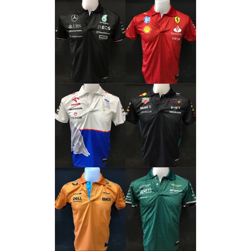 Jersi Polo F1 Berkolar Lengan Pendek F1 Jerseys Racing Jersey Formula ...