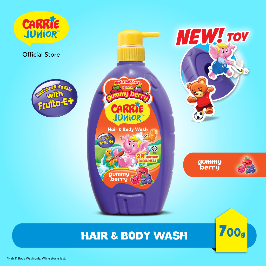 CARRIE JUNIOR Hair & Body Wash - Gummy Berry (700g) [New Toy] 2x ...