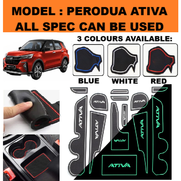 Perodua Ativa Slot Mat Interior Anti Slip Dash Mat Cup Holder Coaster ...
