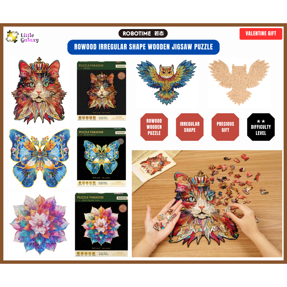 [Ready Stock] Robotime Rowood Irregular Shape Wooden Jigsaw Puzzle ...