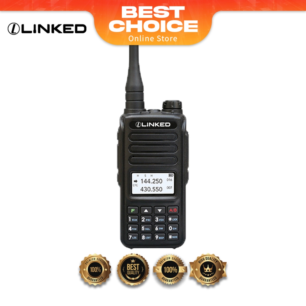 LINKED UV98 Walkie Talkie 10W 3200 mAh VHF/UHF Dual Band Two Way Radio ...