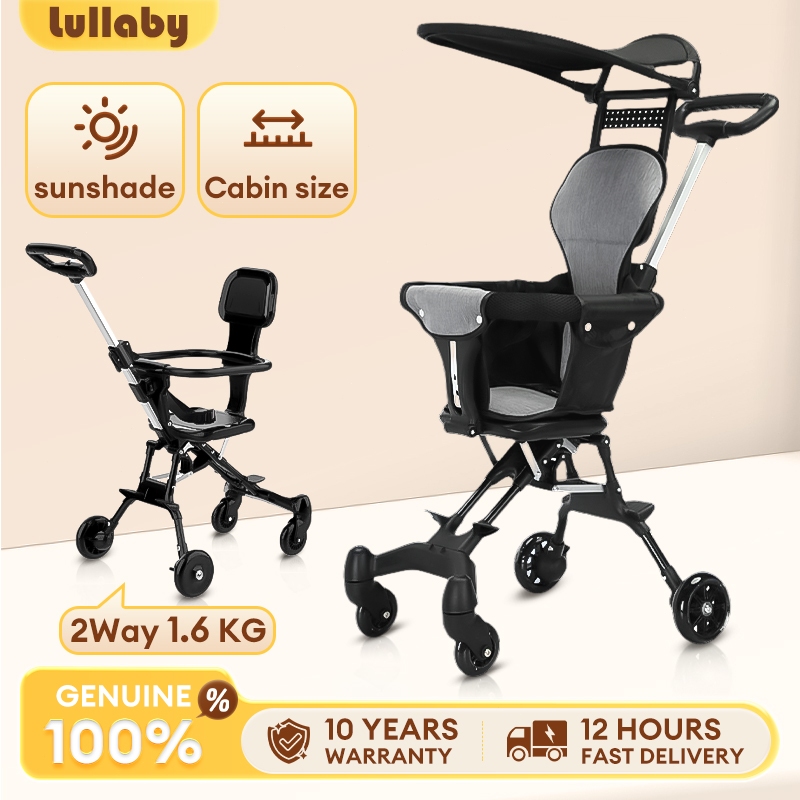 Tempat baby stroller 2 way Folding Stroller 4 wheels stroller travel ...