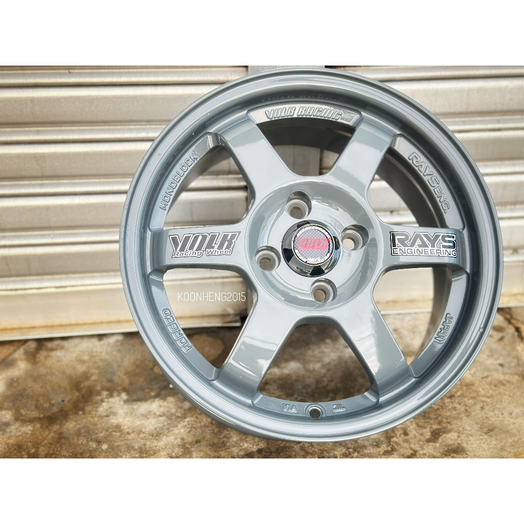 New Car Sport Rim RAYS TE37 Wheels Thailand 15x6.5J 4x100 ET40 GREY - READY STOCK | Shopee Malaysia