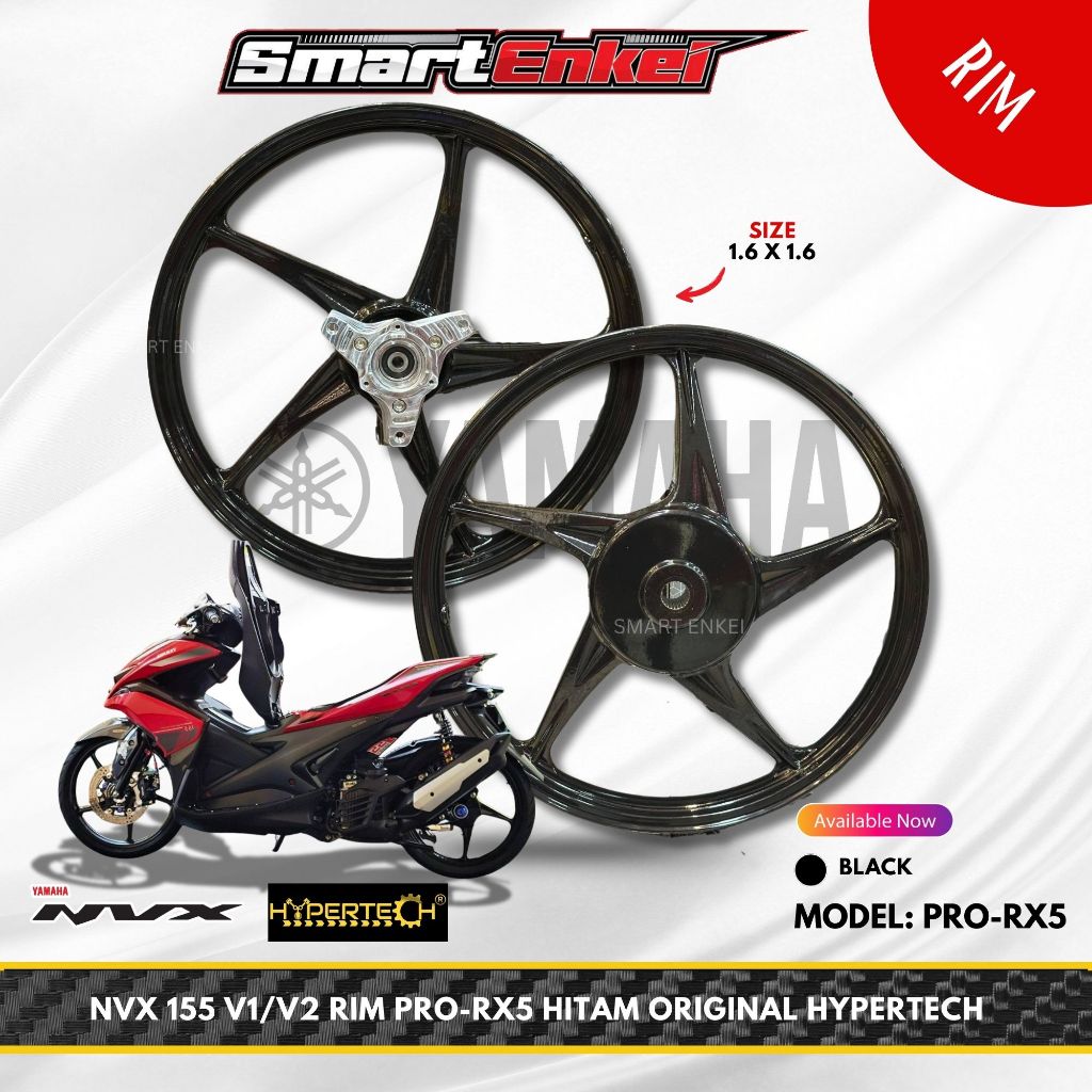 NVX 155 V1/V2 RIM PRO-RX5 HITAM ORIGINAL HYPERTECH | Shopee Malaysia