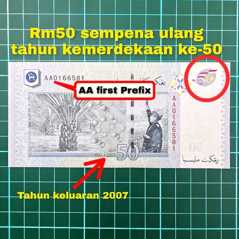 (A136) rm50 kemerdekaan duit kertas lama rm50 lama barang antik barang lama mata wang lama kedai ...
