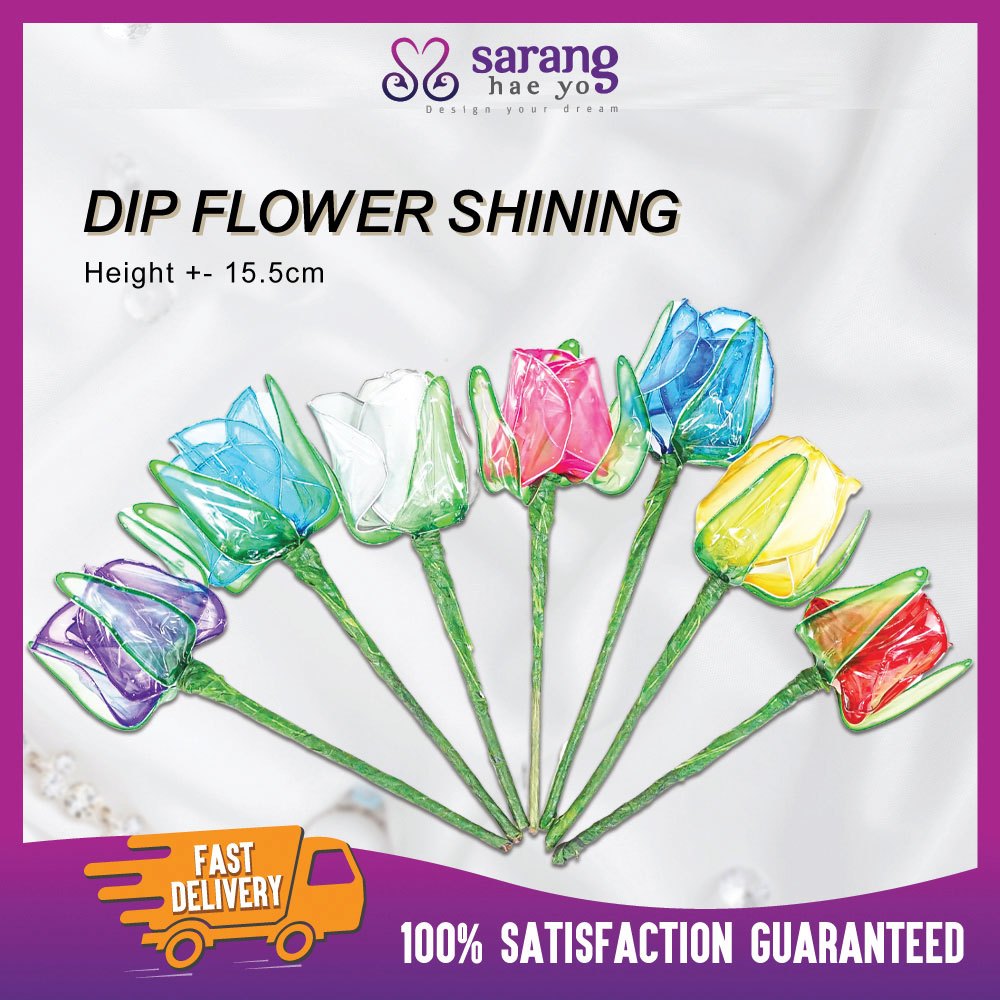 Sarang Hae Yo Dip Flower Shining Bunga Telur Dip Flower Bouquet Hiasan ...