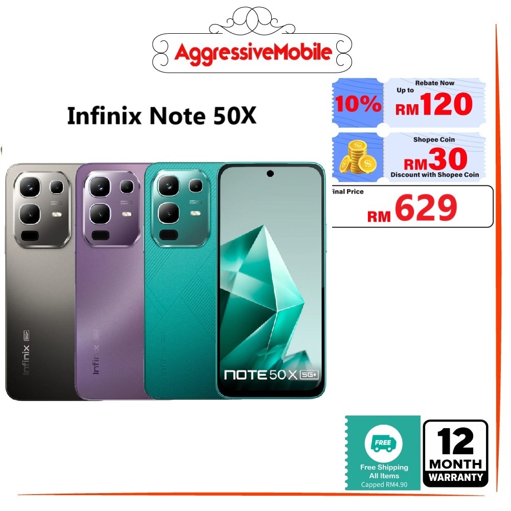 Infinix Note 50X 5G+ [256GB ROM+16GB RAM |Dimensity 7300 Ultimate ] - 1 Year Warranty | Shopee ...