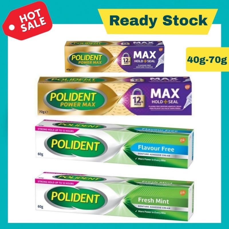 Limited Time Offer ！！POLIDENT Denture Adhesive Cream 60g / Polident ...