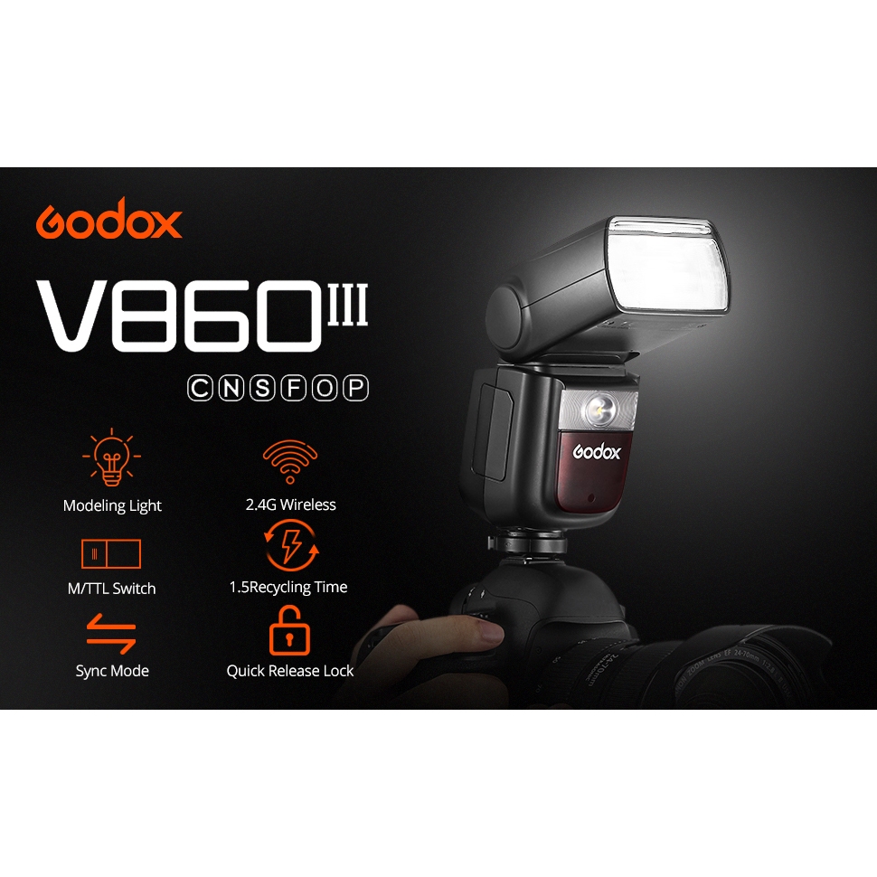Godox V860III/V860 TTL Li-Ion Flash Kit (Nikon Canon Sony Fujifilm ...