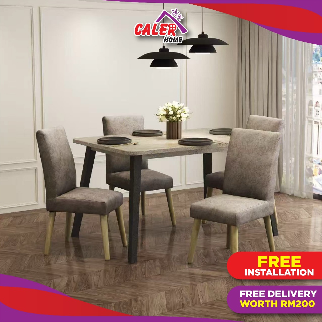 Caler Home ISTA 1 + 4 Dining Set [Free Installation] | Shopee Malaysia