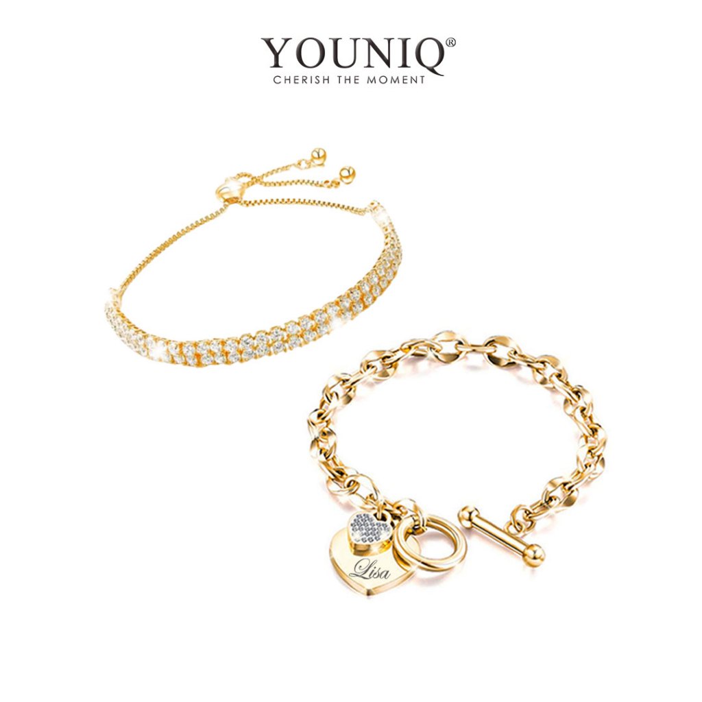 YOUNIQ MOETO & GLAMO Silver / 18K Rosegold / Gold Titanium Steel ...