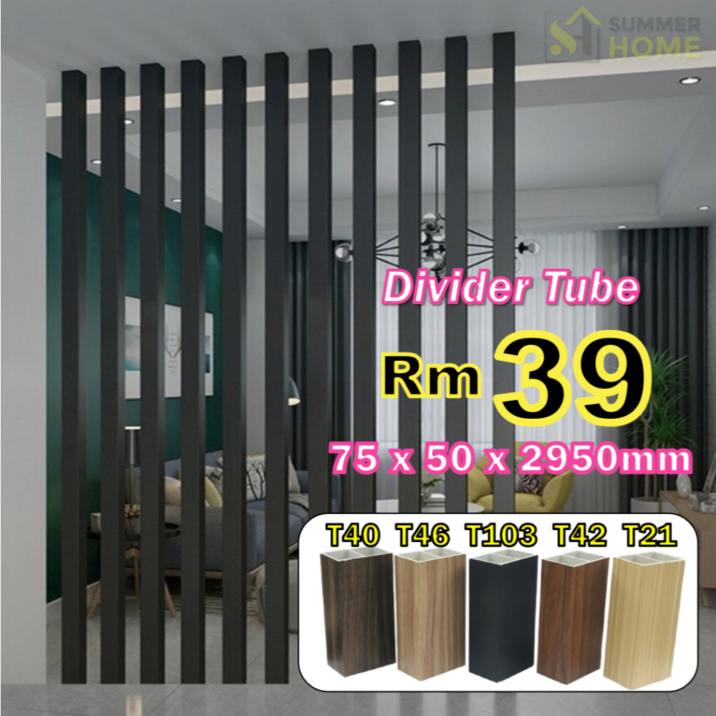 2900mm Tiang Pembahagi WPC Divider Tube Column Hollow Tube Partition ...