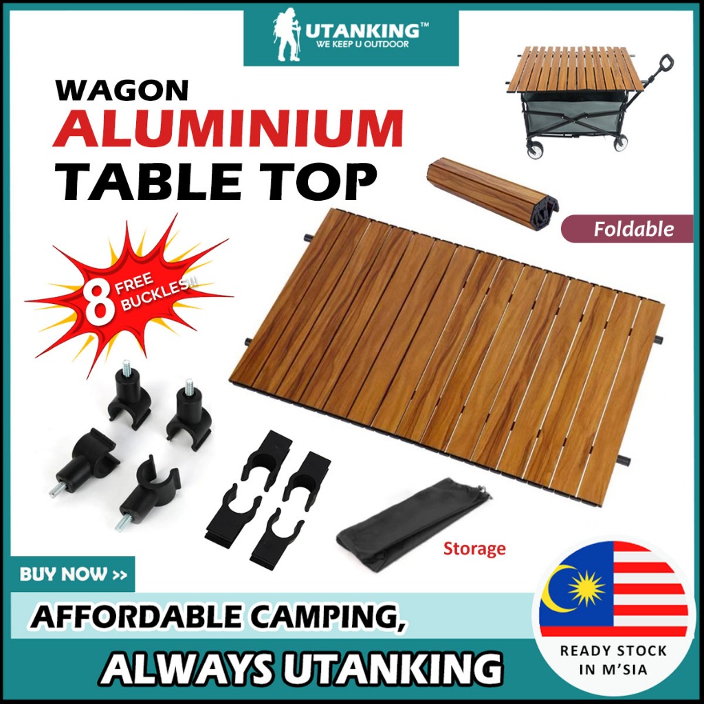 UtanKing™ Aluminium Table Top Only Foldable Meja Wagon Trolley Table ...