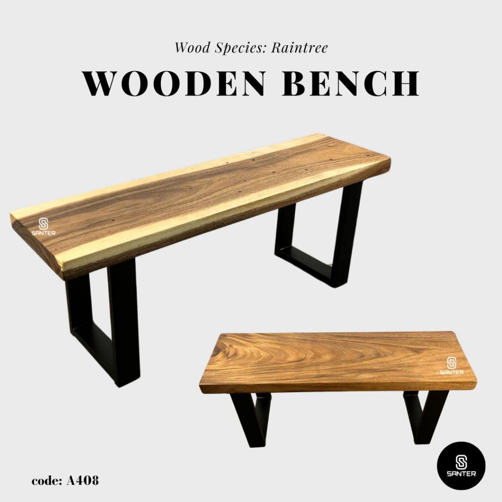 A408. Raintree Solid Wood Bench / Dining Bench / Wooden Bench / TV ...