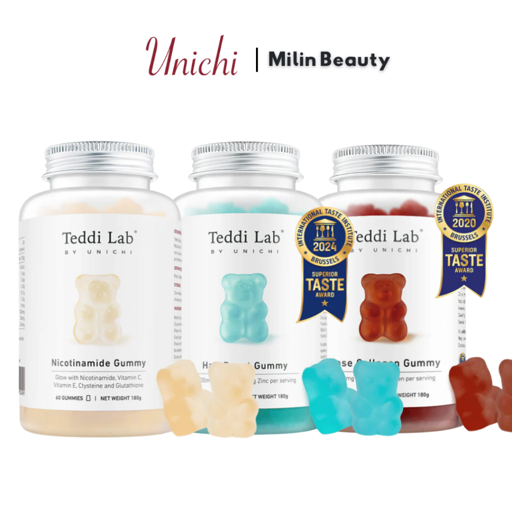 (Please read descriptions) Unichi Teddi Bear Lab Hair Boost Gummy ...