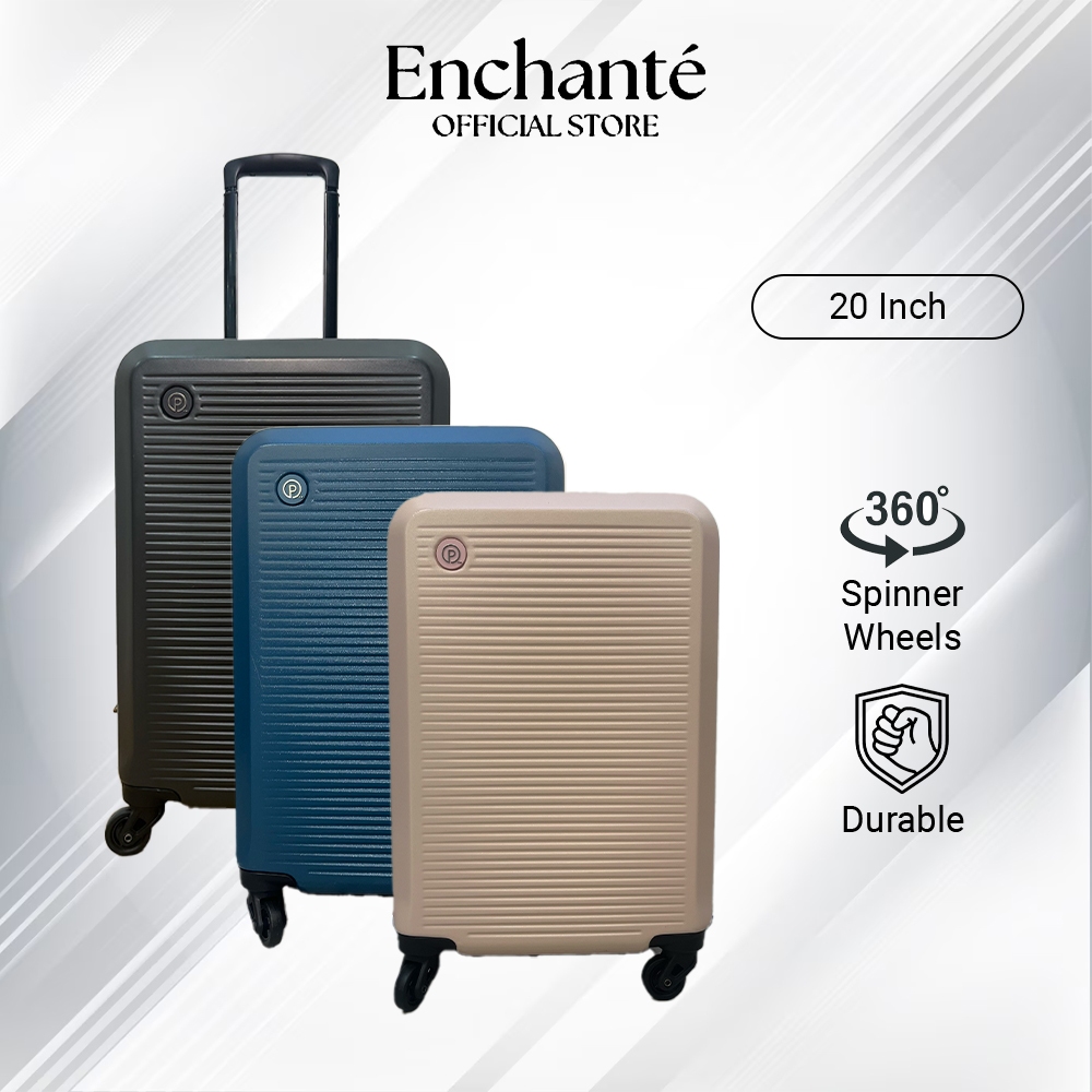 Luggage 20 Inch Lightweight Bag Travel Suitcase Black Blue Pink Bagasi ...