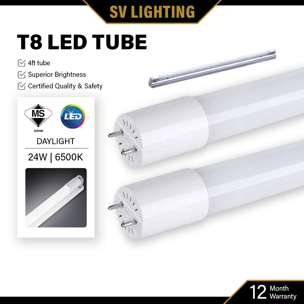 (SIRIM) T8 LED LIGHT TUBE 4FT/LAMPU PANJANG/LAMPU RUMAH/LED LIGHT TUBE | Shopee Malaysia