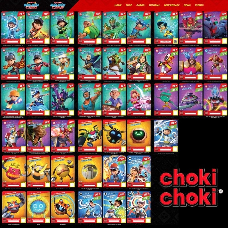 Kad Boboiboy Choki Choki Monsta Boboiboy Galaxy Card | Shopee Malaysia