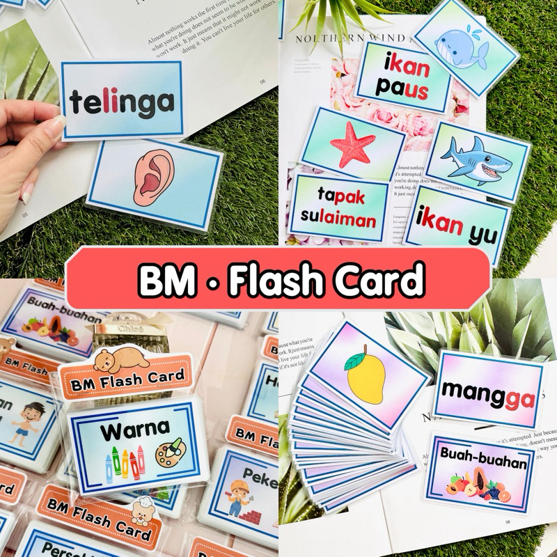 121 Bahasa Malaysia Flash Card·马来文识字字卡】BM｜马来文识字｜早教学习安静书 | Montessori ...