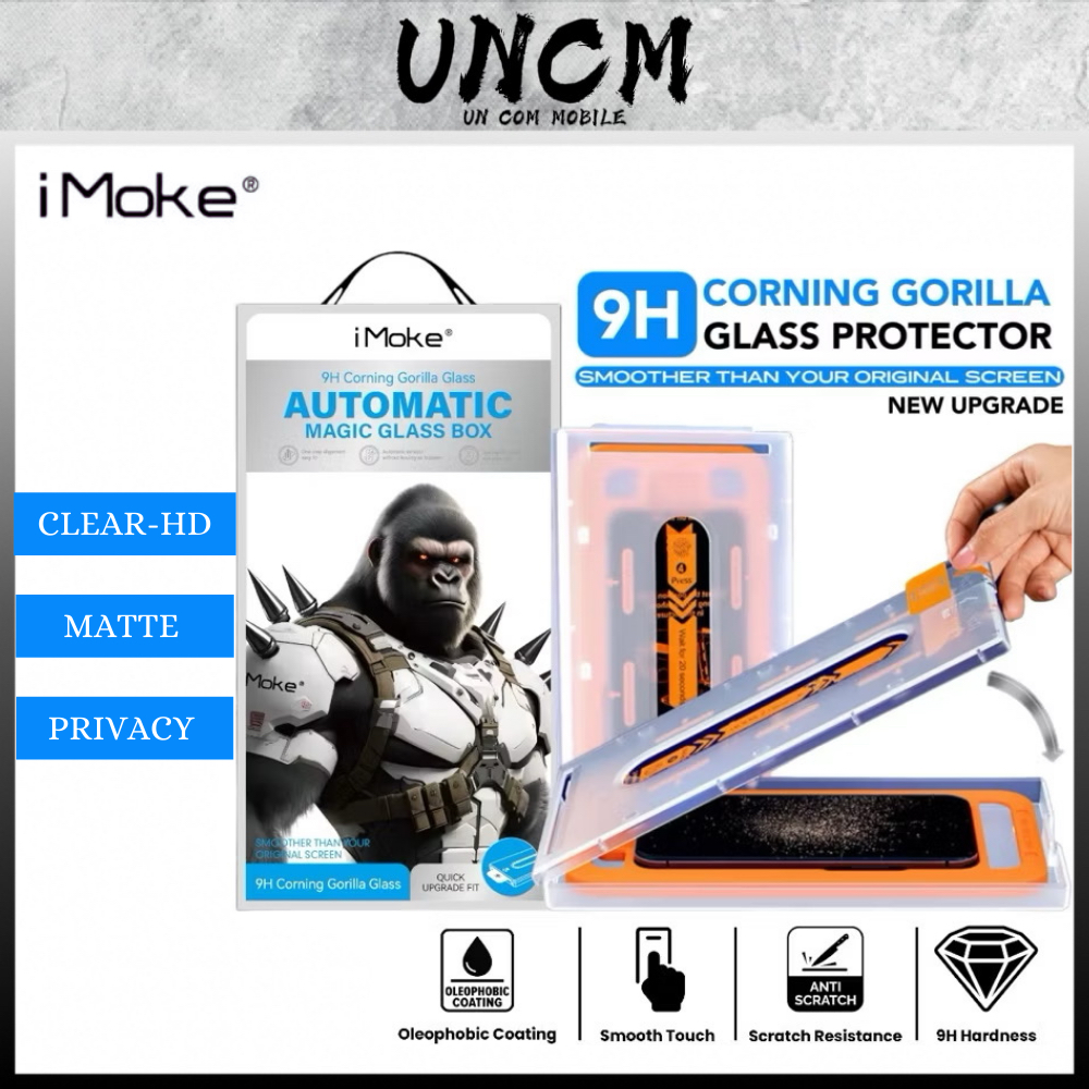 iMoke 9H Corning Gorilla Tempered Glass for iPhone 17/16/15/14/13/12 Pro Max | Shopee Malaysia