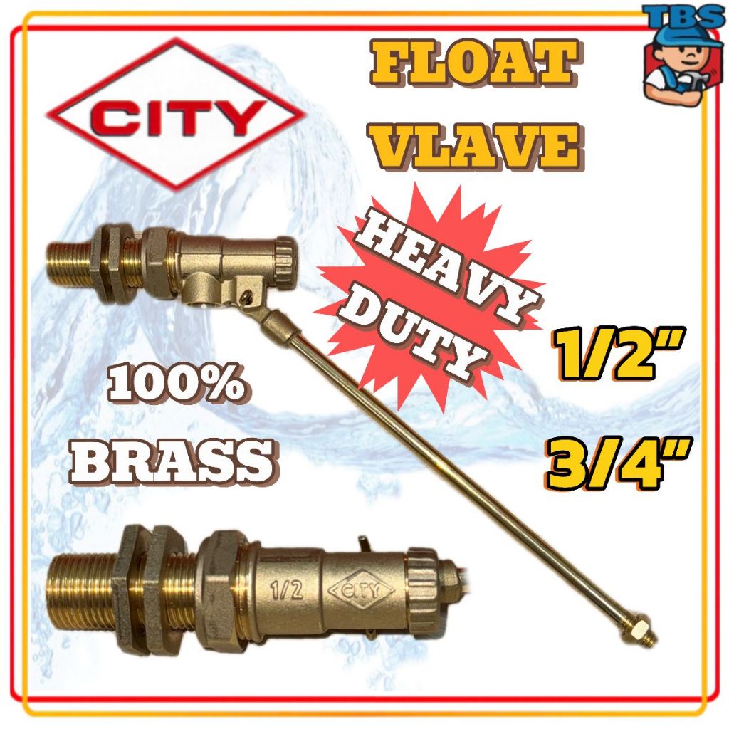 100% Solid Brass CITY Brass Float Valve Heavy Duty BS1212 Ball Float Valve 1/2" - 3/4" | For Big ...