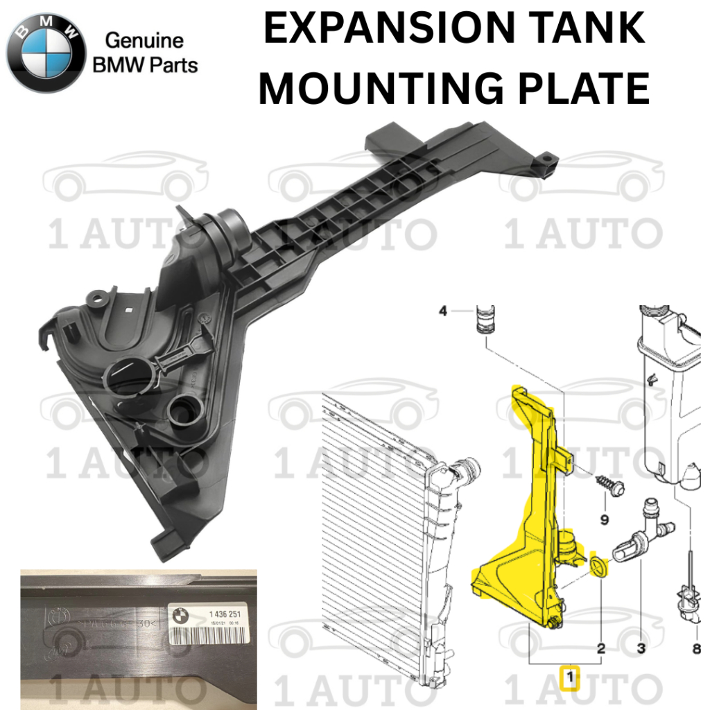 GENUINE BMW PARTS EXPANSION TANK MOUNTING PLATE BMW E46 Z4 E85 E86 ...
