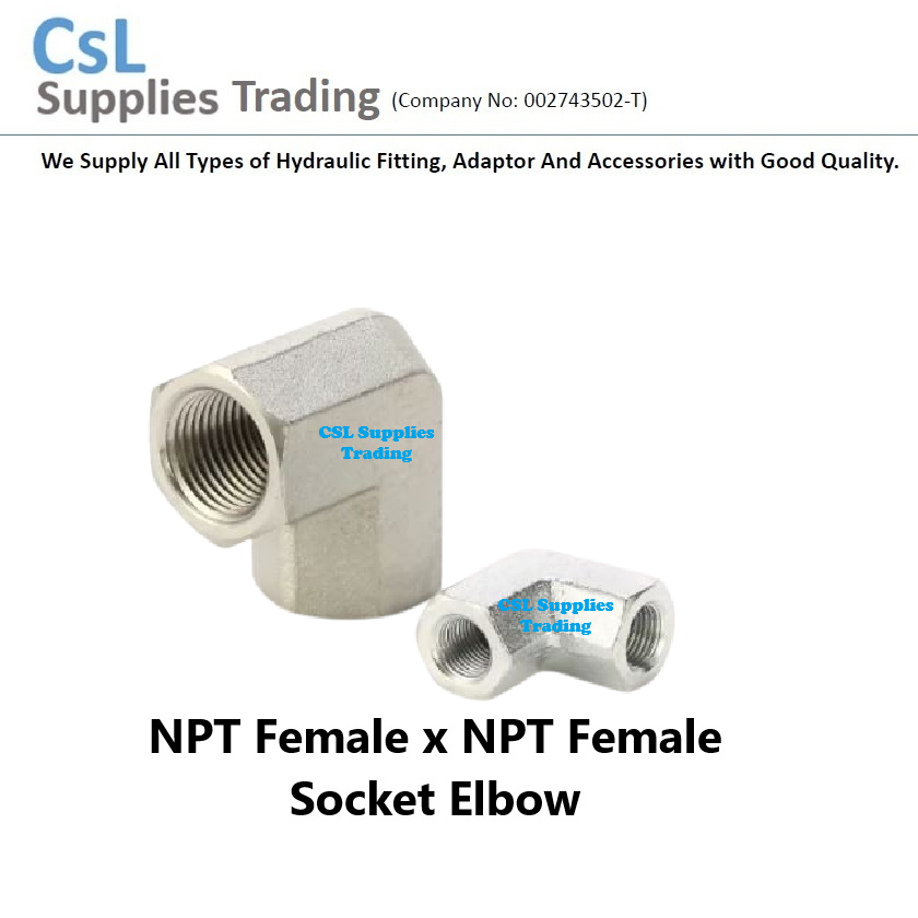 A5PP NPT x NPT Female Socket Elbow Hydraulic Adapter | Shopee Malaysia